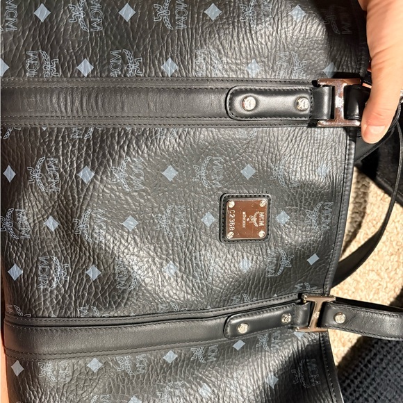 MCM | Bags | Mcm Black And Gray Duffel Bag | Poshmark
